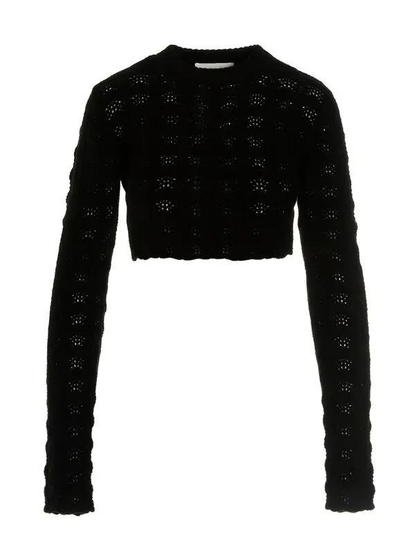 Sportmax Cropped Sweater - Black
