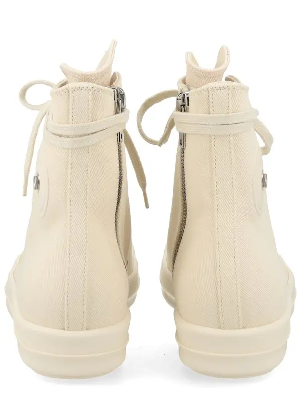 Rick Owens Alta High-top Sneakers In Denim - White