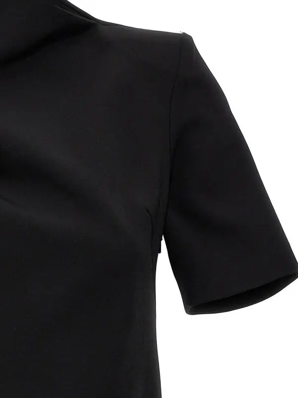Sportmax Etere Viscose Dress With Cut Out Detail