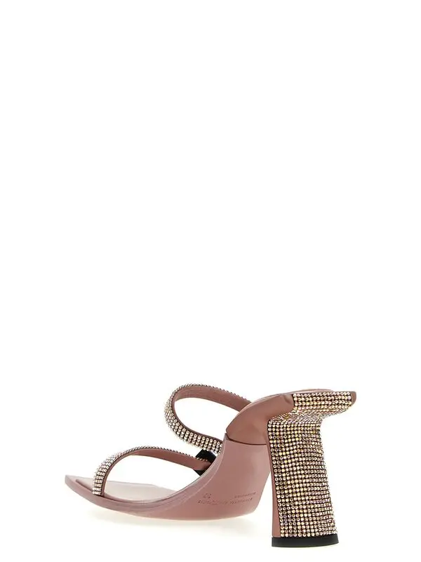 Benedetta Bruzziches Ewa Sandals With Sequins And Sculpted Heels