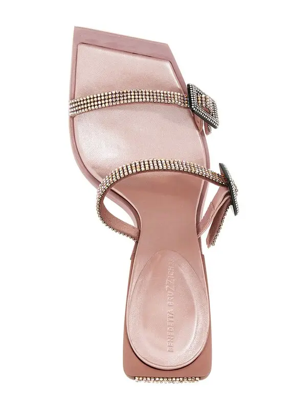 Benedetta Bruzziches Ewa Sandals With Sequins And Sculpted Heels