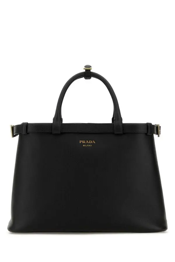 Prada Medium Buckle Handbag - Black