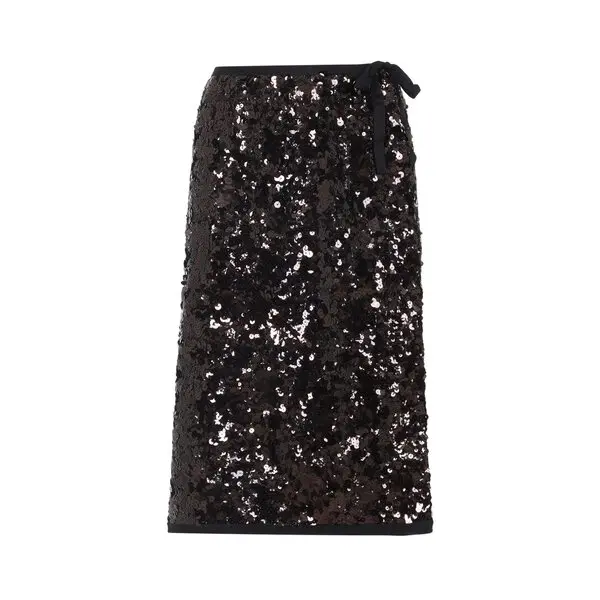 Prada Sequined Polyamide Midi Skirt