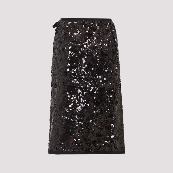 Prada Sequined Polyamide Midi Skirt