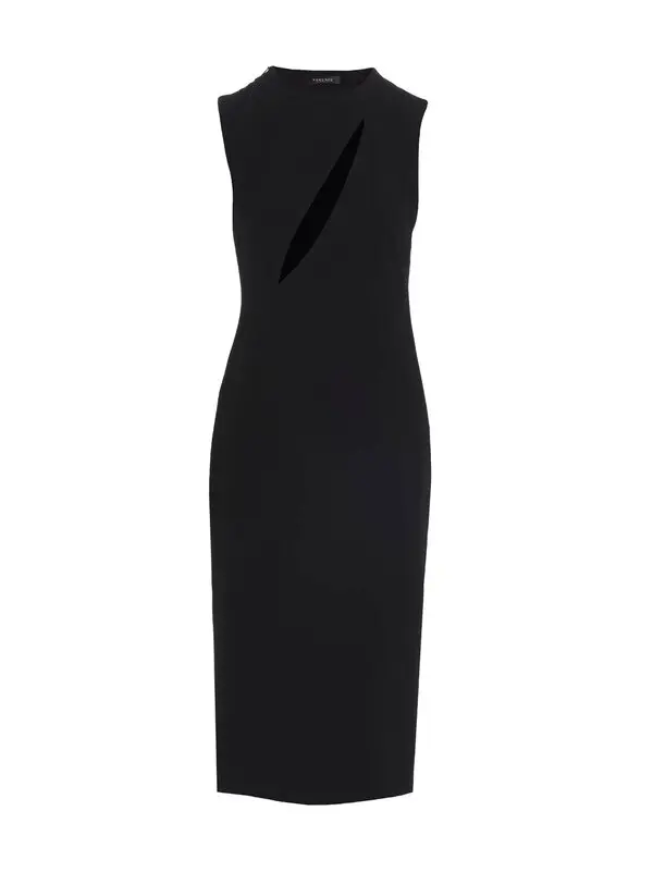 Versace Cut Out Midi Dress - Black