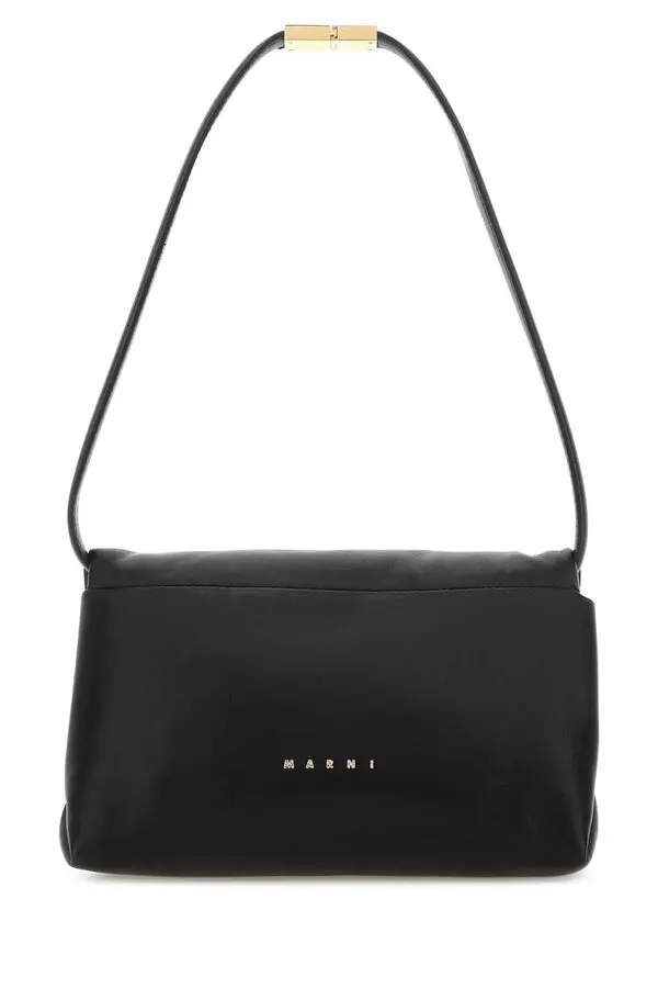 Marni Leather Shoulder Bag - Black