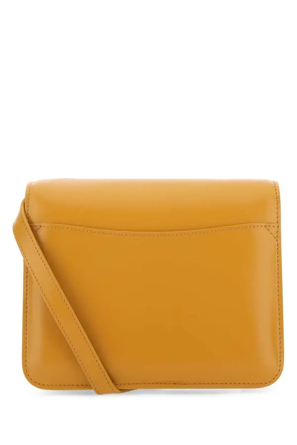 Chloé Calfskin Leather Clutch With Braided Detail - Yellow