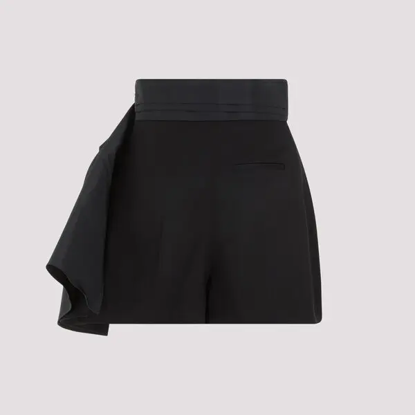 Alexander McQueen Cupro Shorts With Oversized Bow Detail