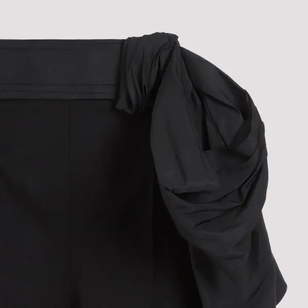 Alexander McQueen Cupro Shorts With Oversized Bow Detail