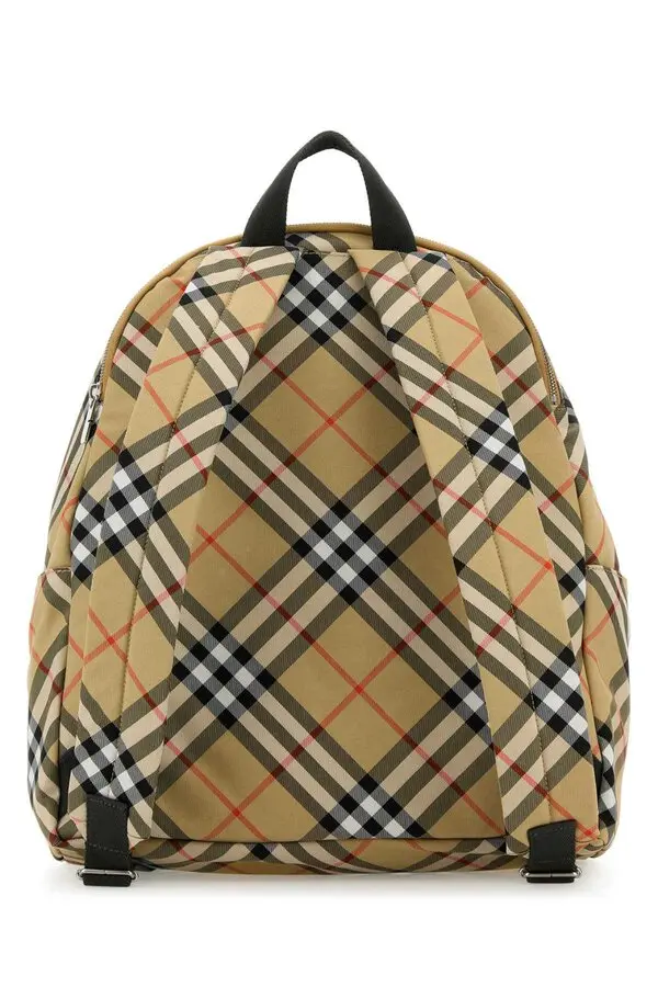 Burberry Embroidered Fabric Check Backpack - Multicolor