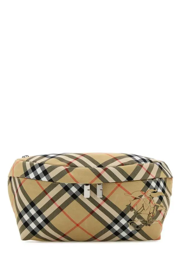 Burberry Embroidered Fabric Check Belt Bag - Multicolor