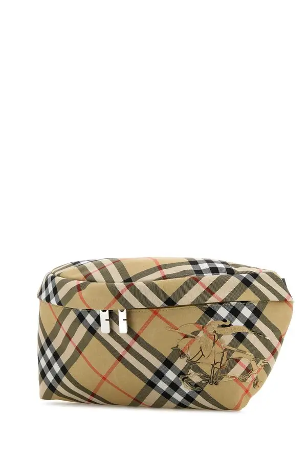 Burberry Embroidered Fabric Check Belt Bag