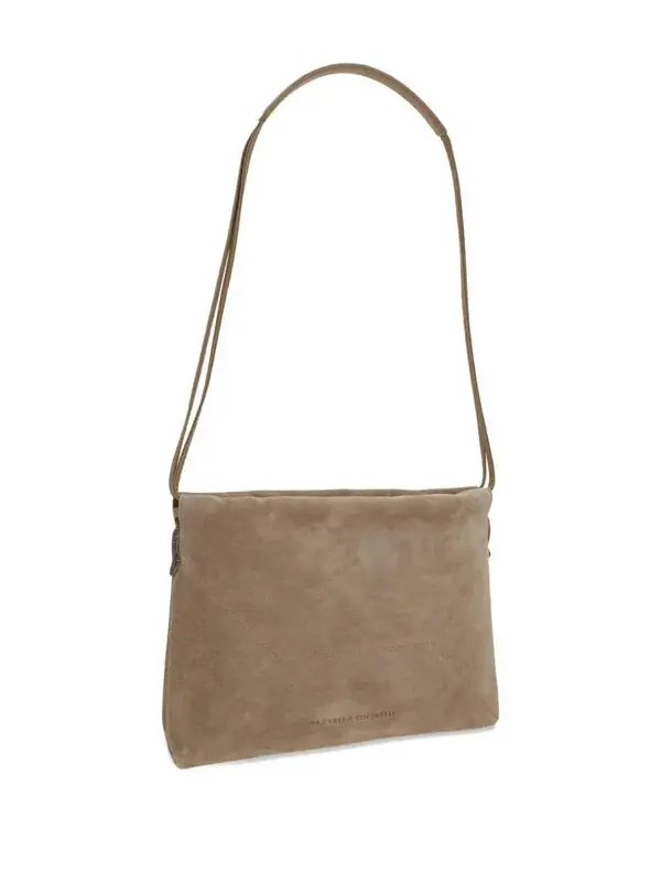 Brunello Cucinelli Suede Shoulder Bag - Brown