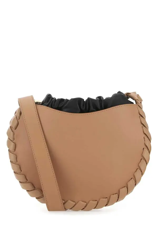 Chloé Small Mate Crossbody Bag In Biscuit Leather - Brown