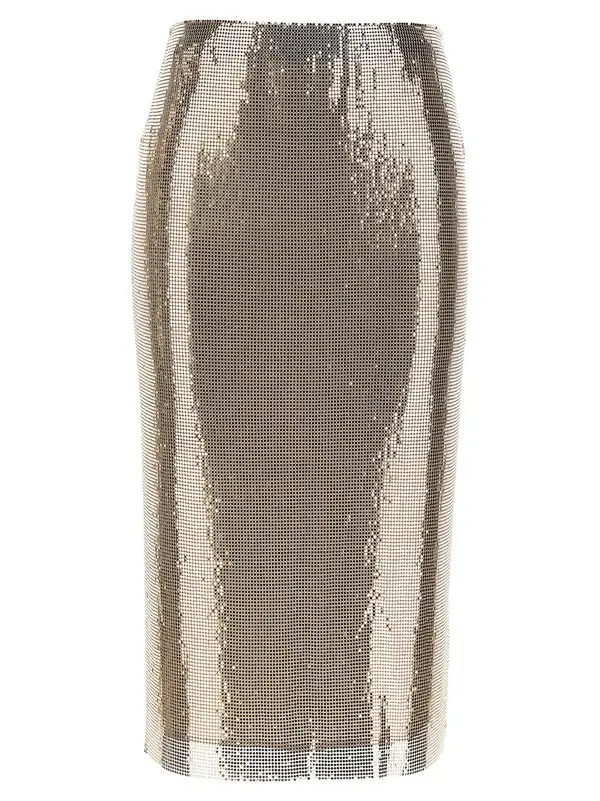 Sportmax Cariddi Metallic Knit Skirt - Pink