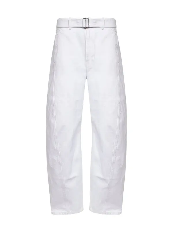 LEMAIRE Milk Denim Twisted Belted Trousers - Multicolor