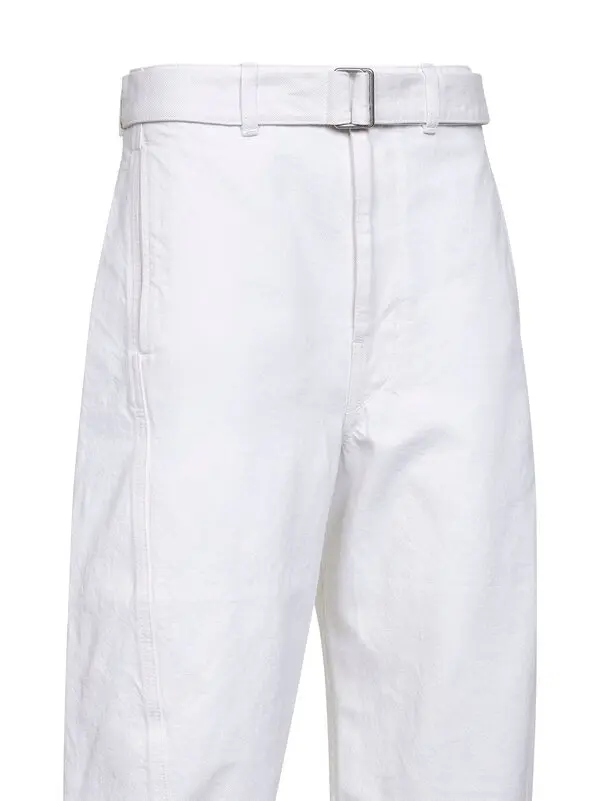 LEMAIRE Milk Denim Twisted Belted Trousers - Multicolor