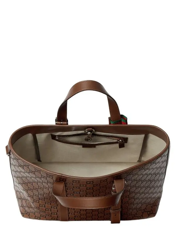 Gucci Gg Emblem Tote Bag - Brown