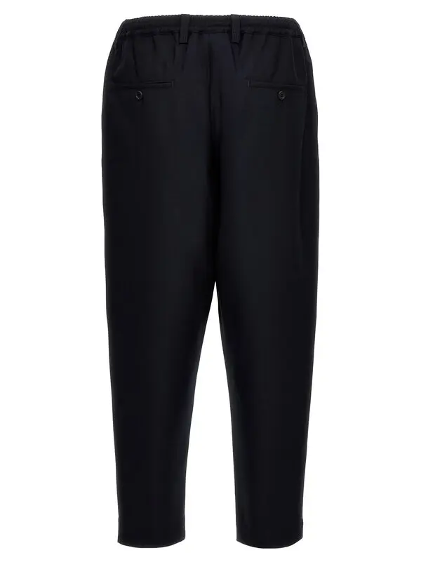 Marni Tropical Wool Crop Pants - Blue