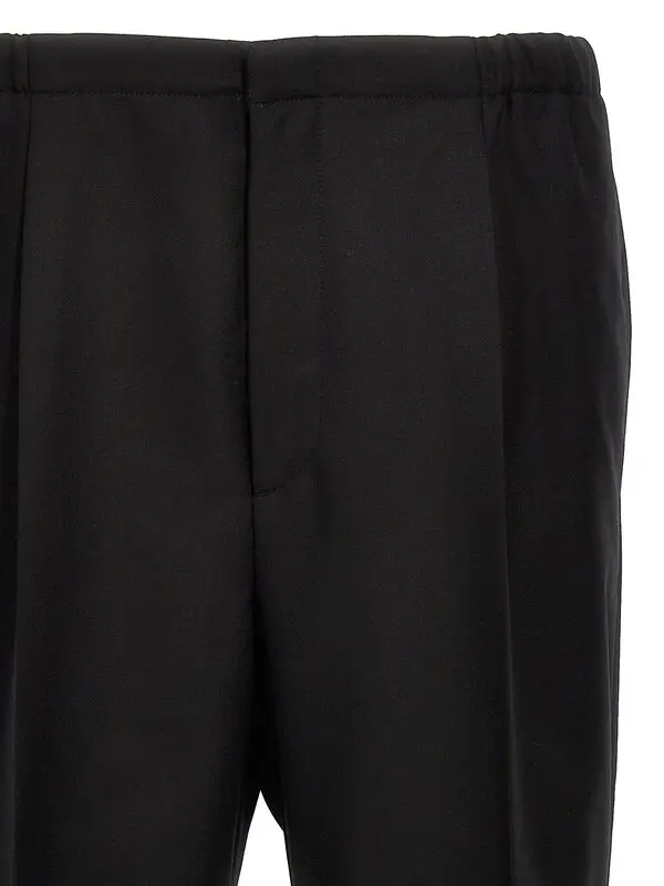 Fendi Cool Wool Straight Leg Pants - Black