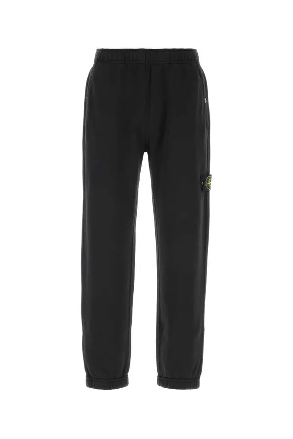 Stone Island Cotton Joggers - Black