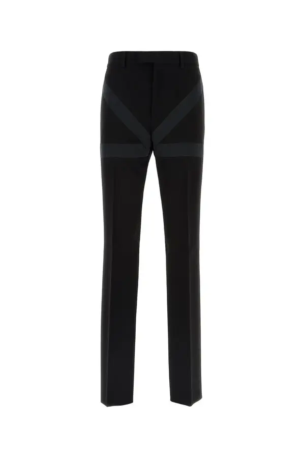 FERRAGAMO Black Elastic Strapped Trousers