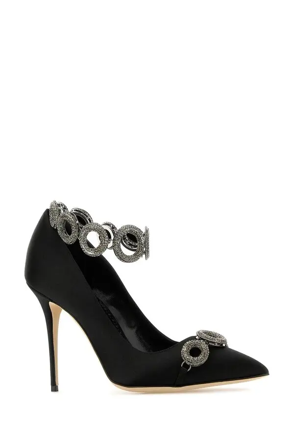 Manolo Blahnik Embellished Fabric Pumps