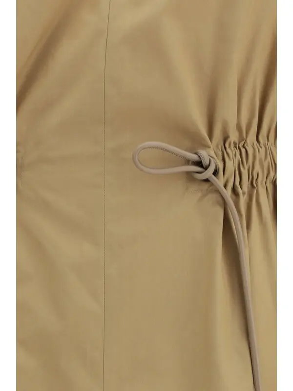 Max Mara Pedaggi Midi Dress In Cotton Poplin - Cream