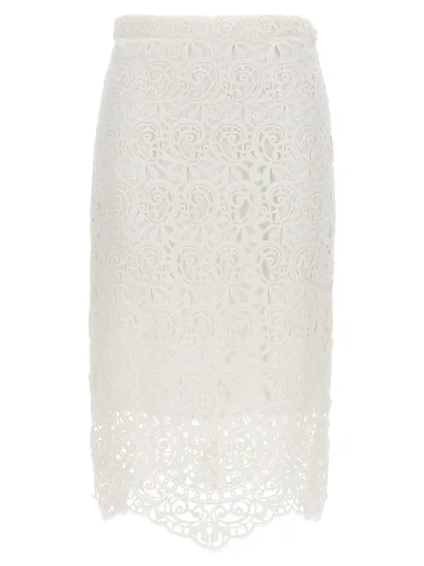Burberry Lace Midi Skirt