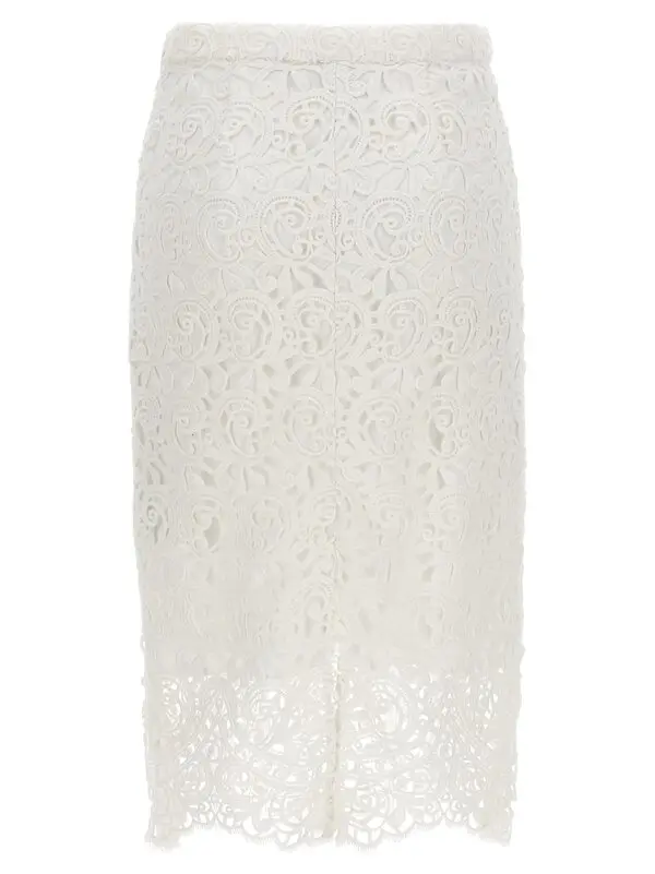 Burberry Lace Midi Skirt