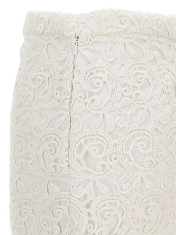 Burberry Lace Midi Skirt