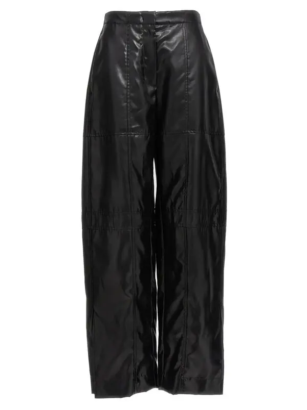 JIL SANDER Coated Cupro Pants - Black