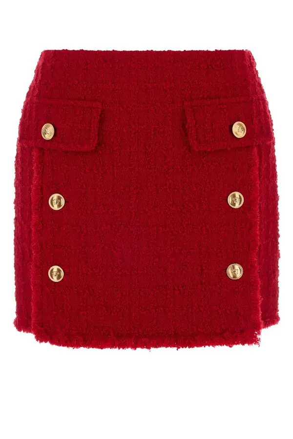 Versace Textured Tweed Skirt