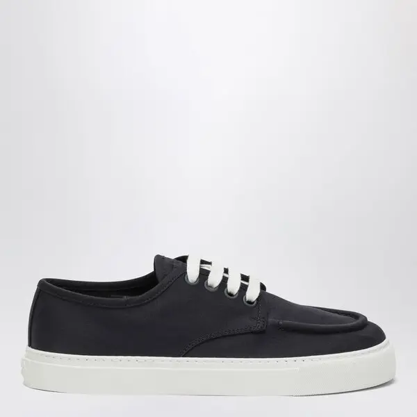 Prada Cotton Canvas Lace-up Sneakers - Blue