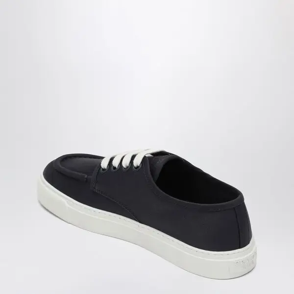 Prada Cotton Canvas Lace-up Sneakers - Blue