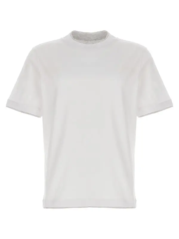 Brunello Cucinelli Double Layer T-shirt - White