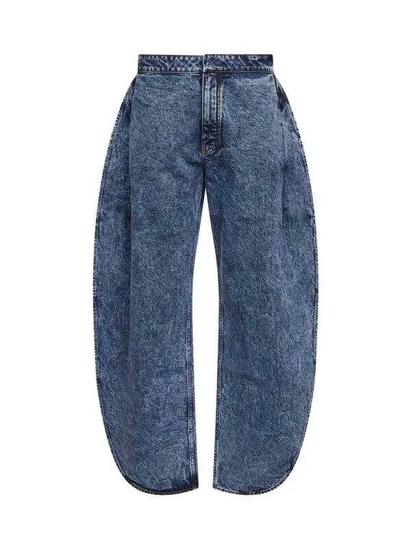 Alaïa Blue Snow Denim Petal Jeans - Multicolor