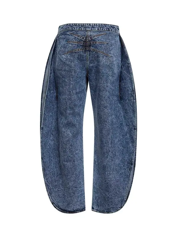 Alaïa Blue Snow Denim Petal Jeans - Multicolor