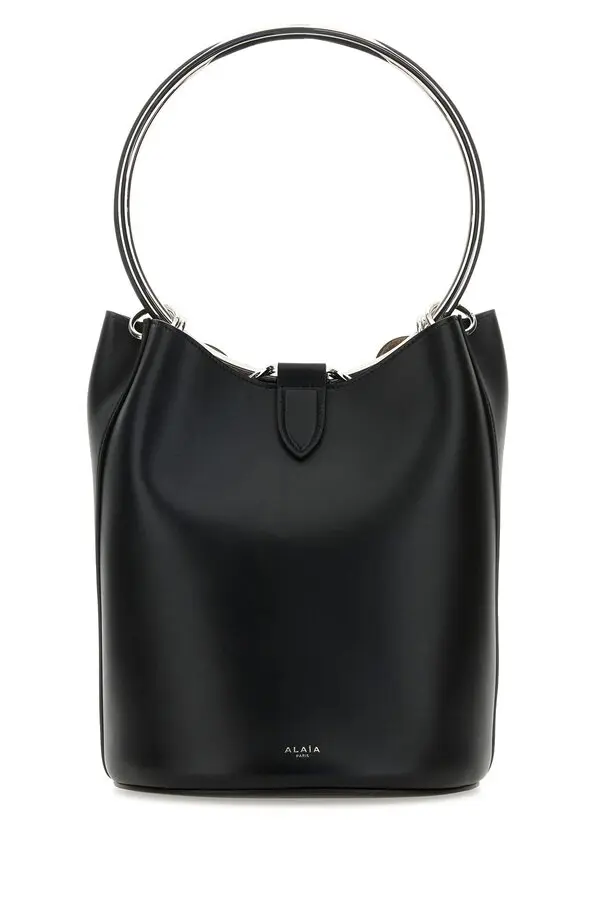 Alaïa Borsa" Leather Bucket Bag With Hoop Handle