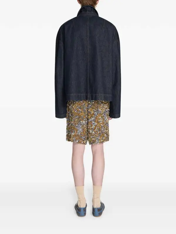 Dries Van Noten Sequined Drawstring Shorts