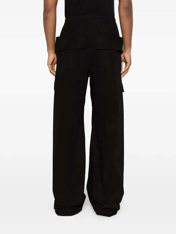 Rick Owens Cotton Drawstring Trousers - Black