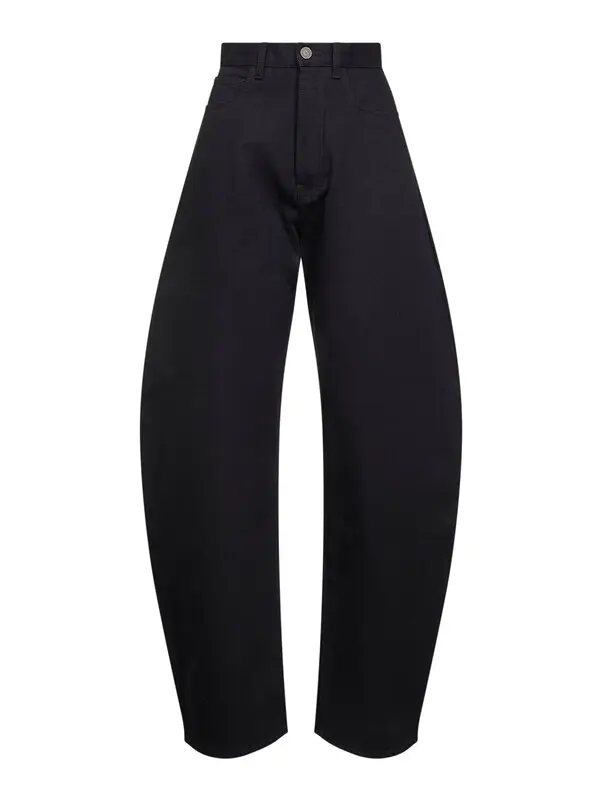 Alaïa Black Denim Rounded Leg Jeans - Multicolor