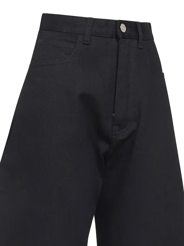 Alaïa Black Denim Rounded Leg Jeans - Multicolor