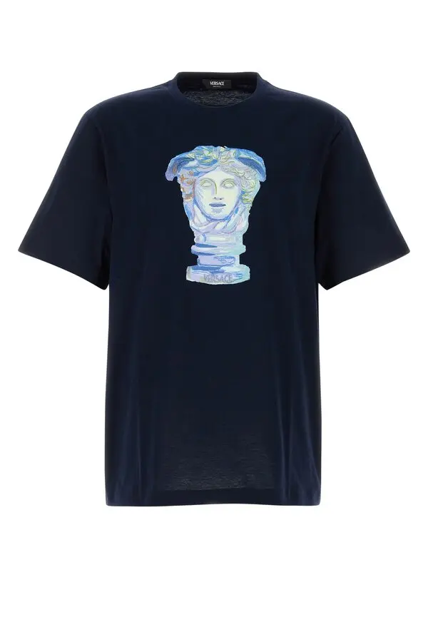 Versace T-shirt Compact Cotton Jersey Fabric + Medusa Gall