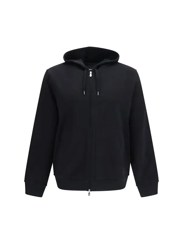 Brunello Cucinelli Cotton Zip-up Hoodie With Drawstring Hood - Black
