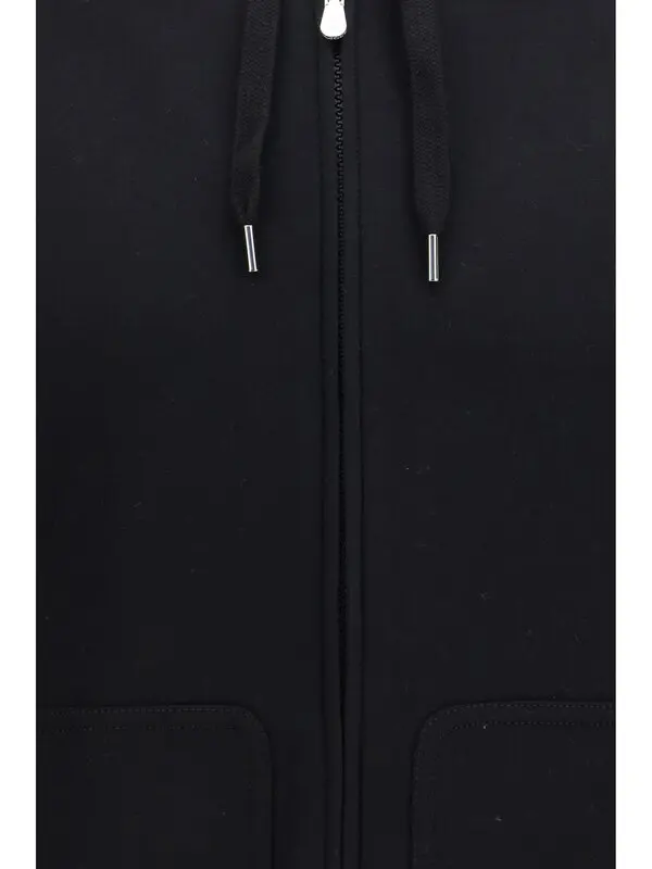 Brunello Cucinelli Cotton Zip-up Hoodie With Drawstring Hood - Black