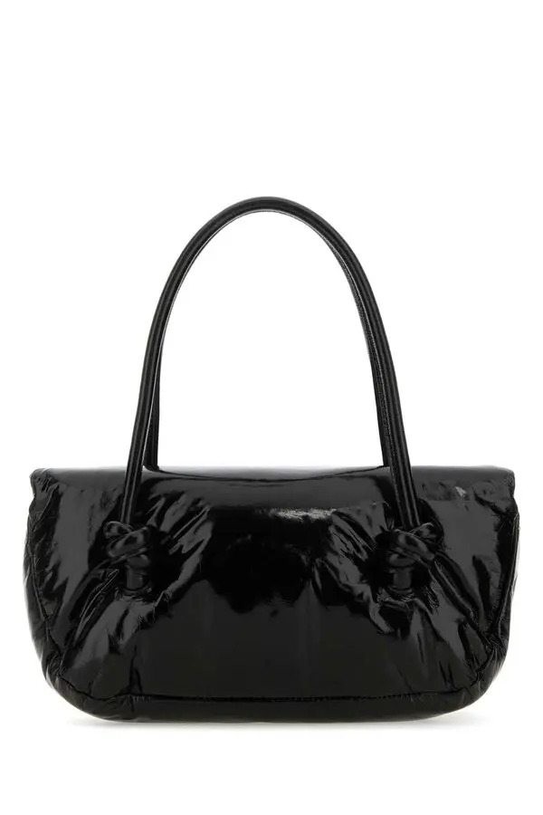 JIL SANDER Leather Knot Handle Handbag - Black