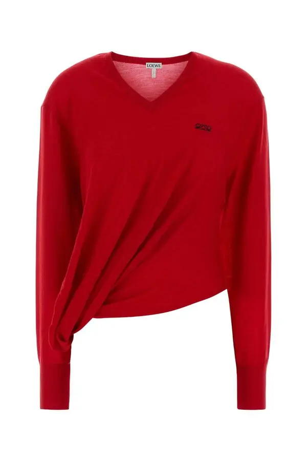 Loewe Wool Blend Sweater - Red