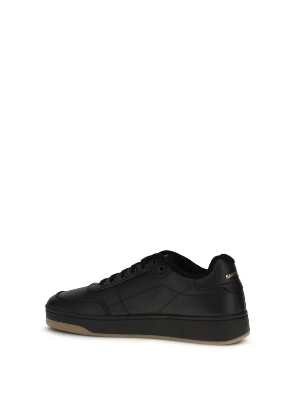 Saint Laurent Calfskin Leather Sneakers - Black