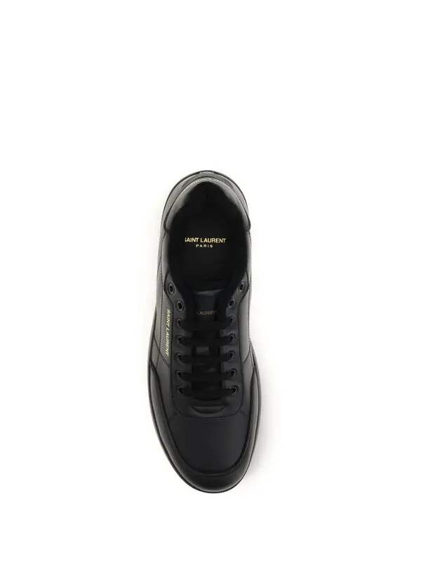 Saint Laurent Calfskin Leather Sneakers - Black